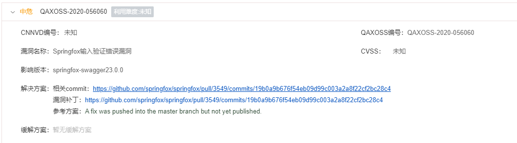 中危漏洞修复springfox输入验证错误漏洞 · Issue 4684 · Jeecgbootjeecgboot · Github