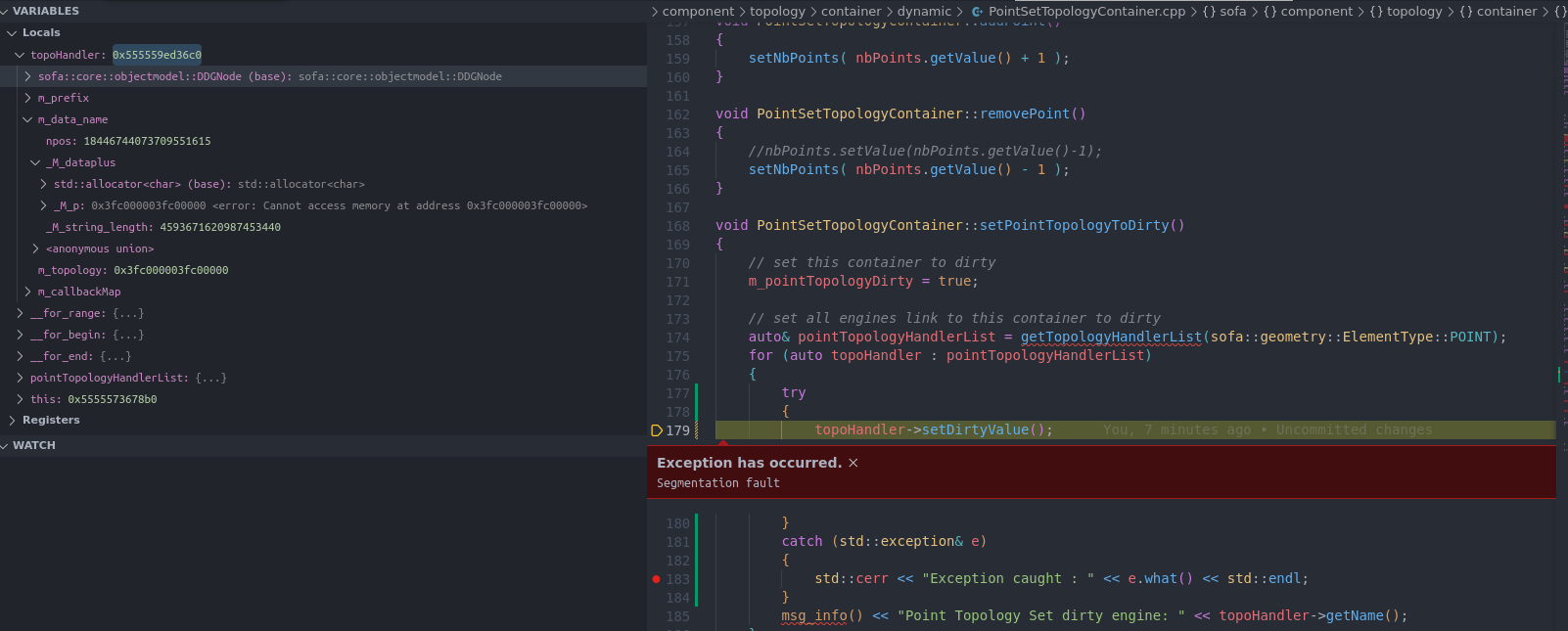 [Topology] Segfaults on topological changes · Issue #3202 · sofa-framework/sofa · GitHub