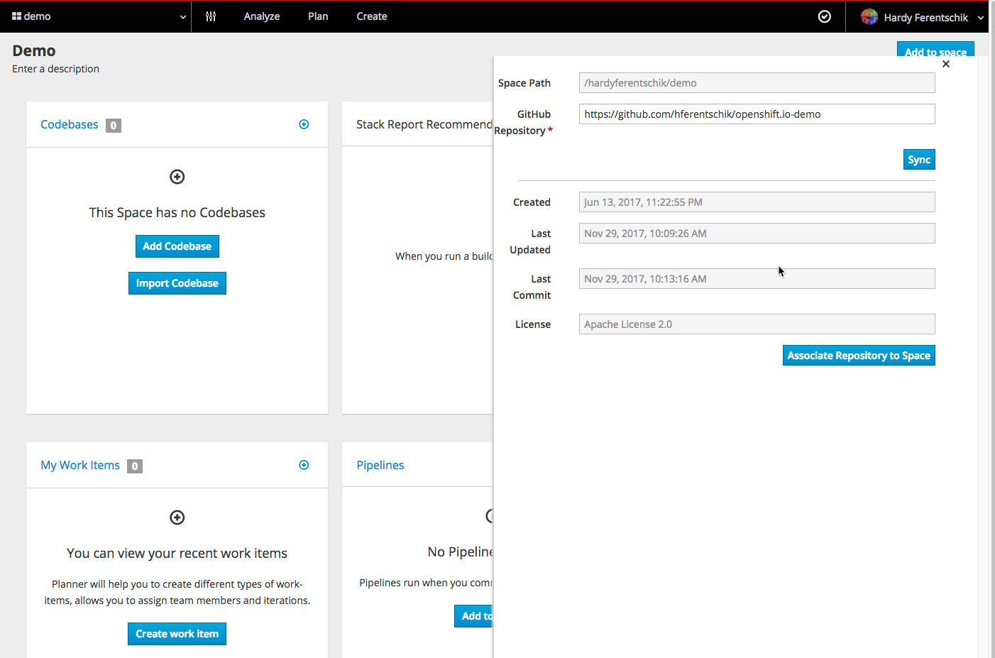 Inconsistent terminology when importing a codebase · Issue #1576 · openshiftio/openshift.io · GitHub