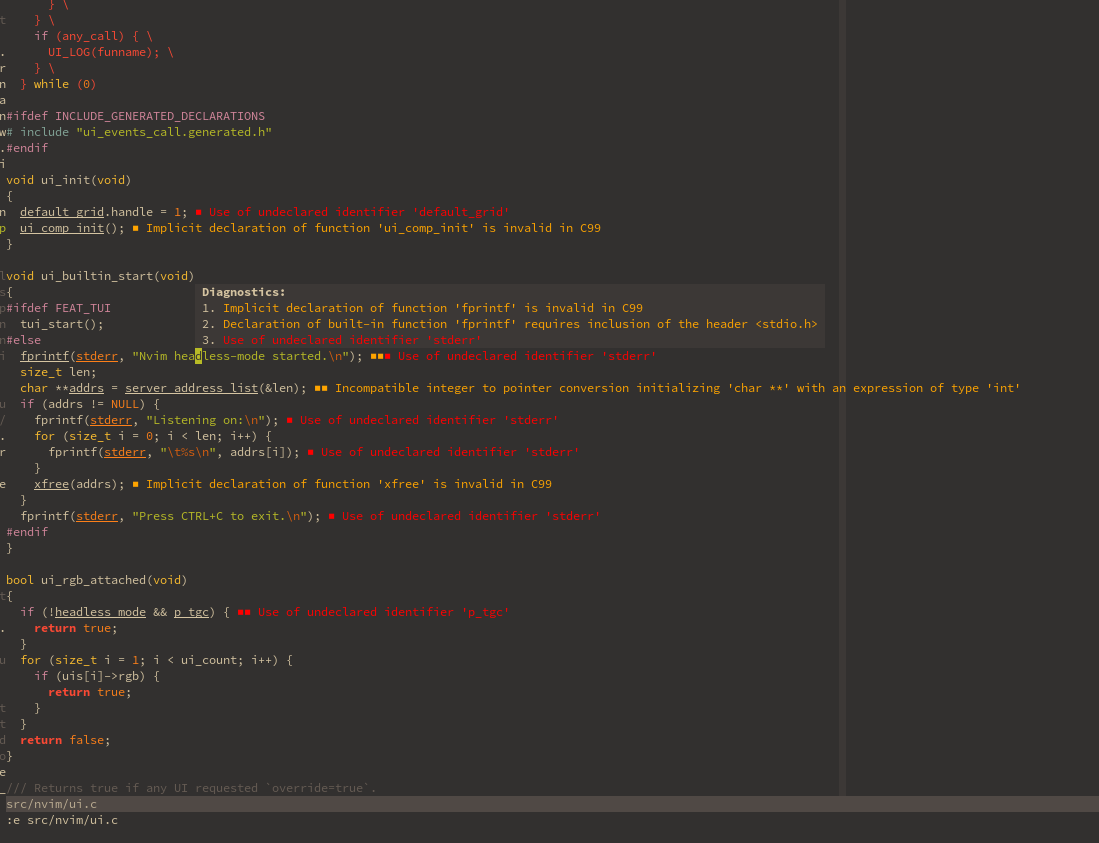 Built-in Language Server with my preferred style of diagnostics leveraging the new extmarks. : r ...