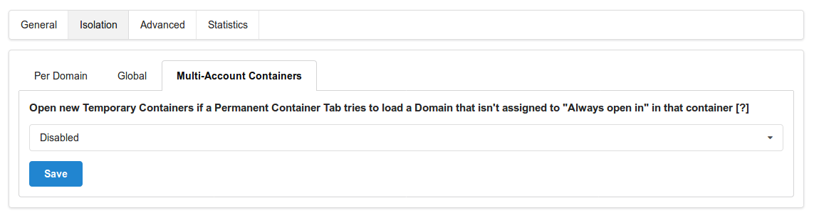 Restrict a container to a single domain · Issue #847 · mozilla/multi-account-containers · GitHub