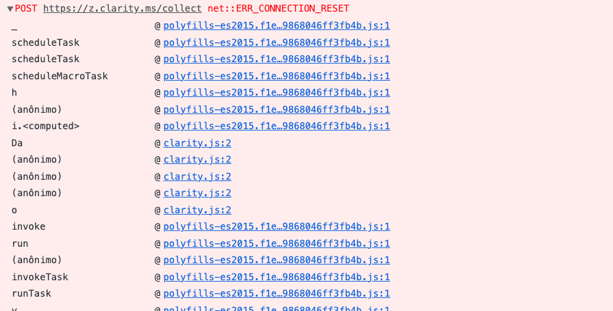 ERR_CONNECTION_RESET post clarity · Issue #354 · microsoft/clarity · GitHub