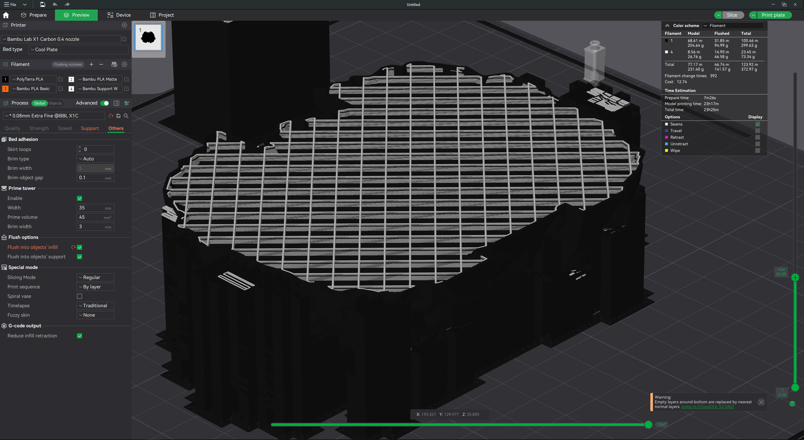 Enhancement Exclude Selectable Ams Slots From Flush Into Objects Infill · Issue 949