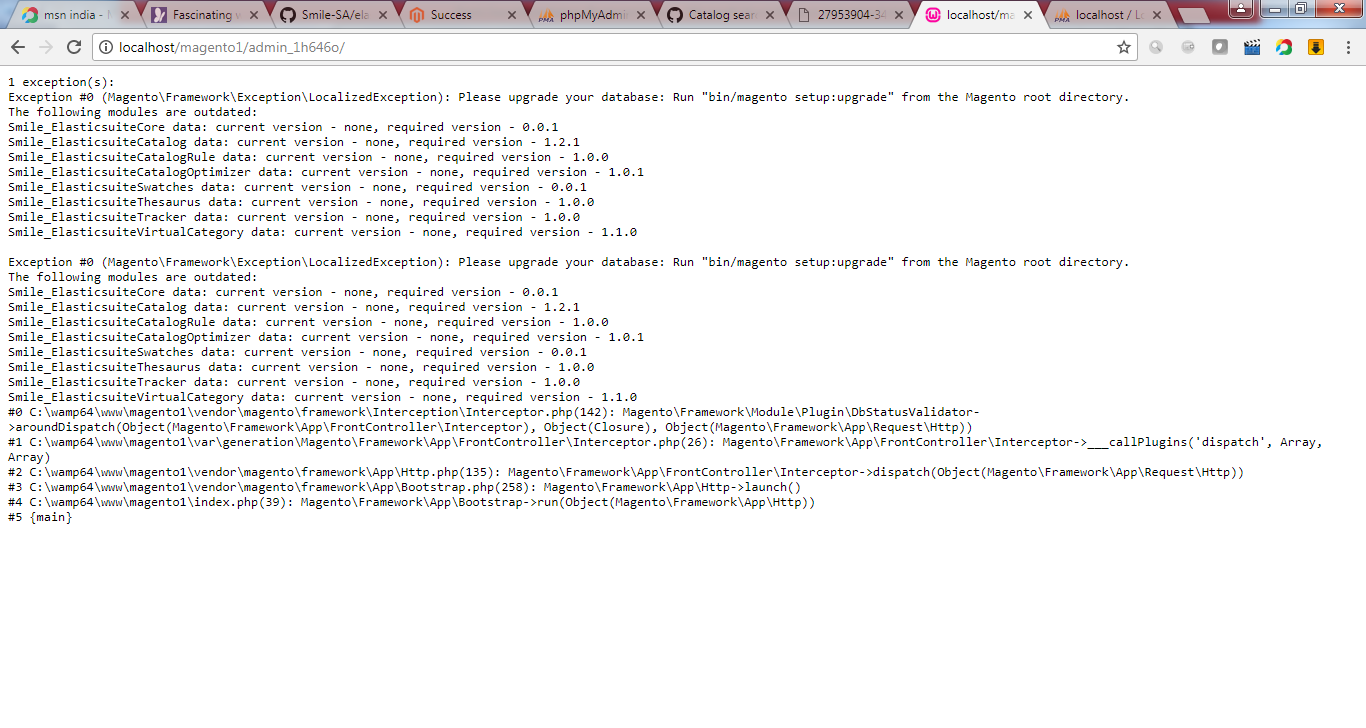 Catalog search indexer process unknown error : SQLstate 42S22 Column ...