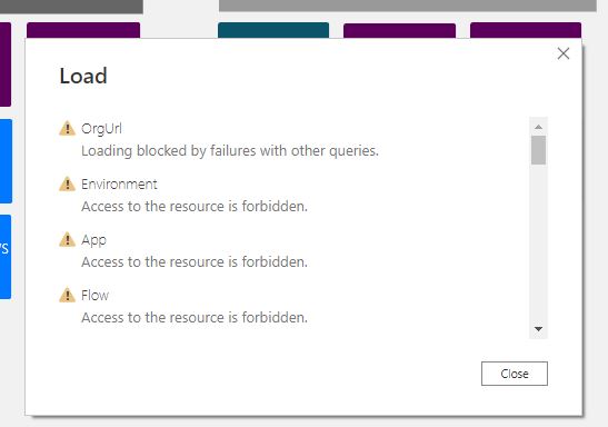 [CoE Starter Kit - QUESTION] QUESTION Power BI report not connecting to Environment · Issue ...