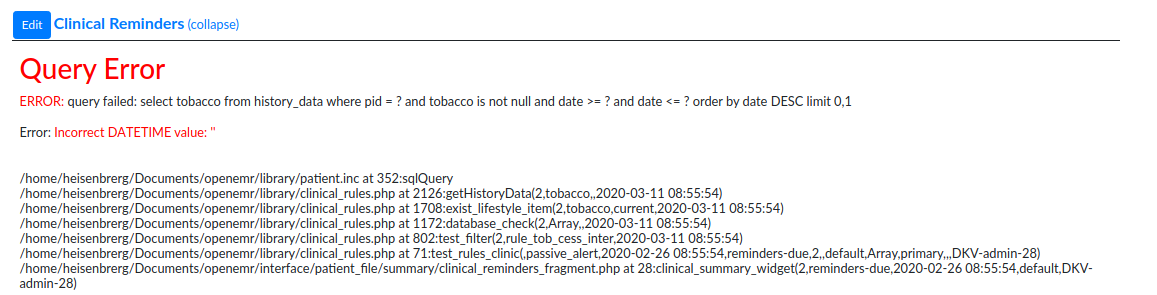 No Check On Start And Last Date Input In Case Of Tobacco · Issue 2996 · Openemr Openemr · Github