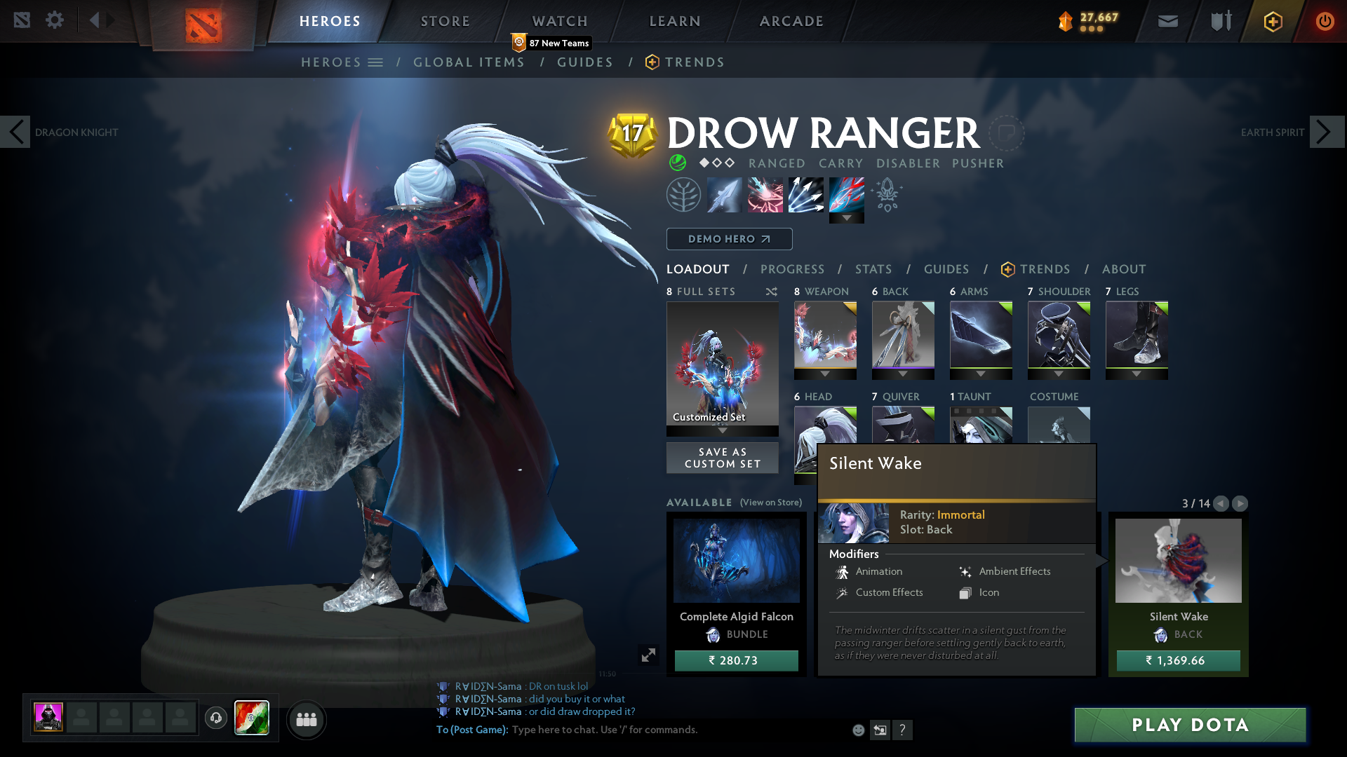 Draw Arcana bug with back immortal item silent wake · Issue #6856 · ValveSoftware/Dota2-Gameplay ...