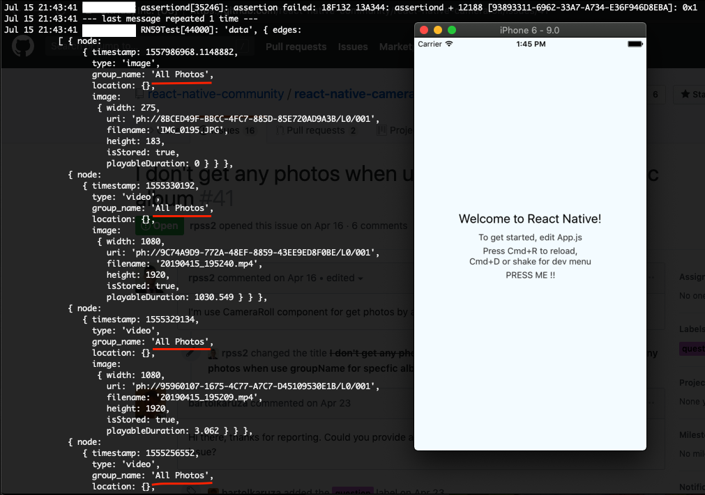 I don't get any photos when use groupName for specfic album · Issue #41 · react-native ...