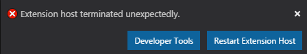 Extension host terminated unexpectedly · Issue #48778 · microsoft/vscode · GitHub
