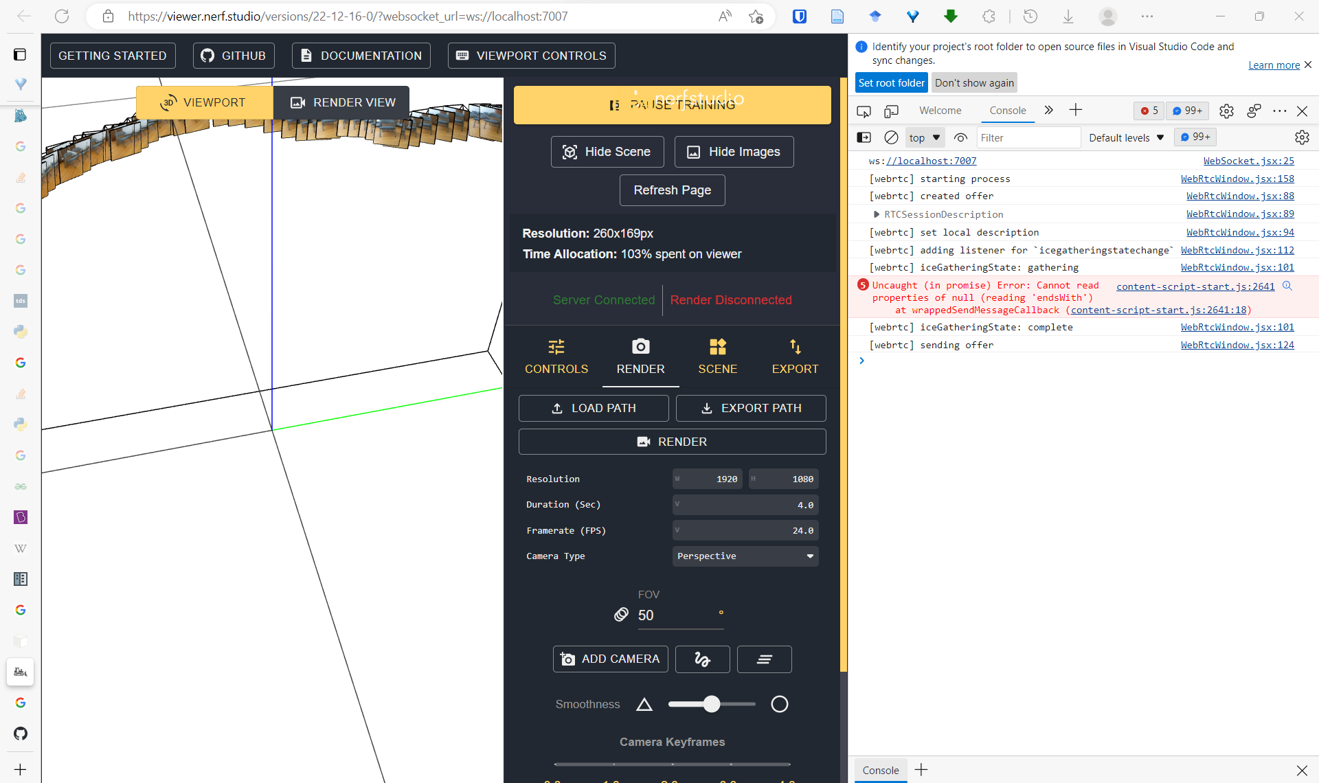 Scene is not rendering · Issue #765 · nerfstudio-project/nerfstudio · GitHub