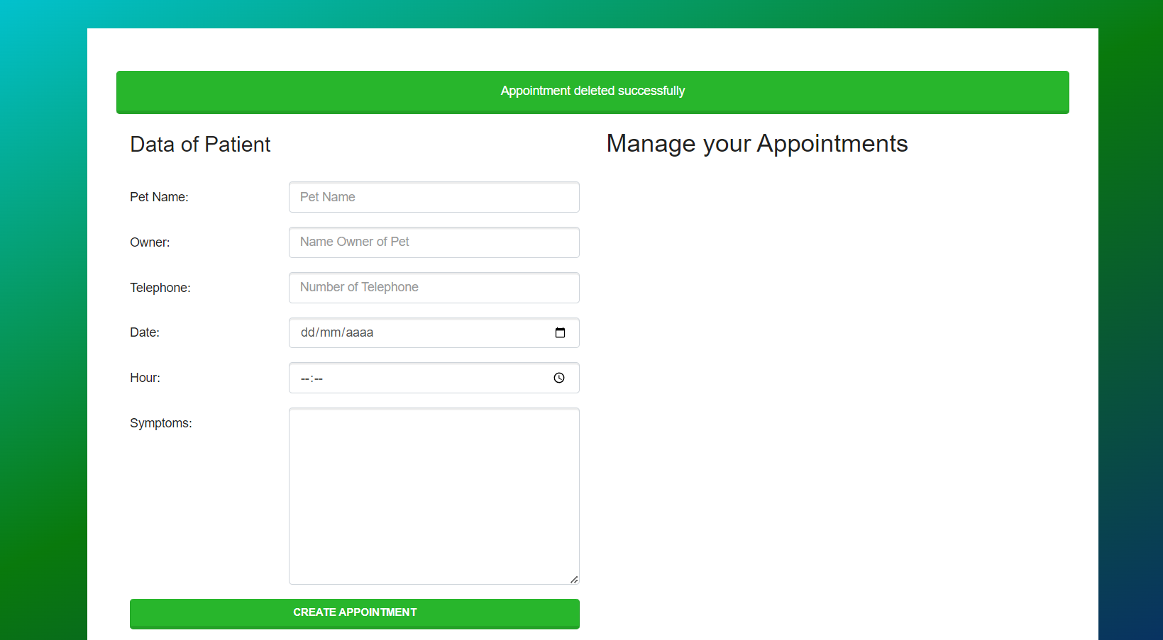 GitHub - JKarina-code/patient-manager: This project is about patient manager of a veterinary.