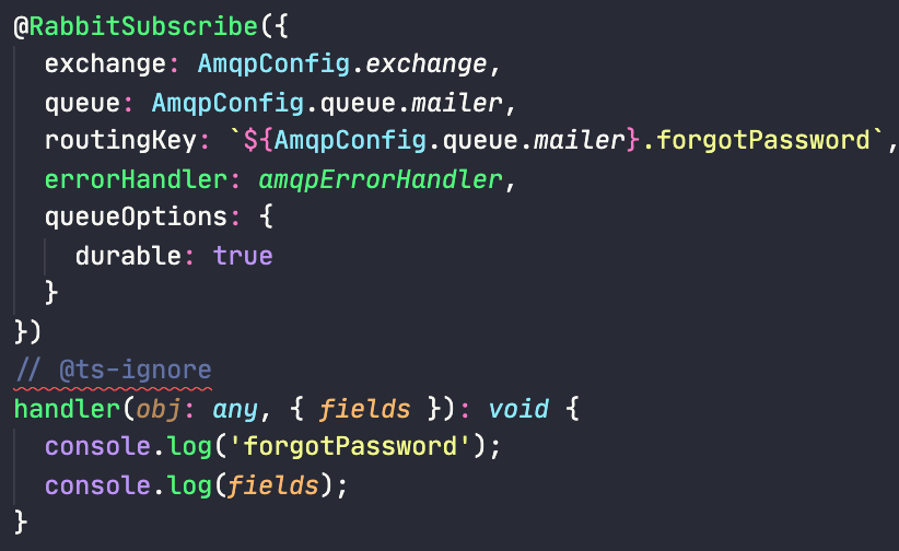 [RabbitMQ] Strange behaviour of @RabbitSubscribe · Issue #223 · golevelup/nestjs · GitHub
