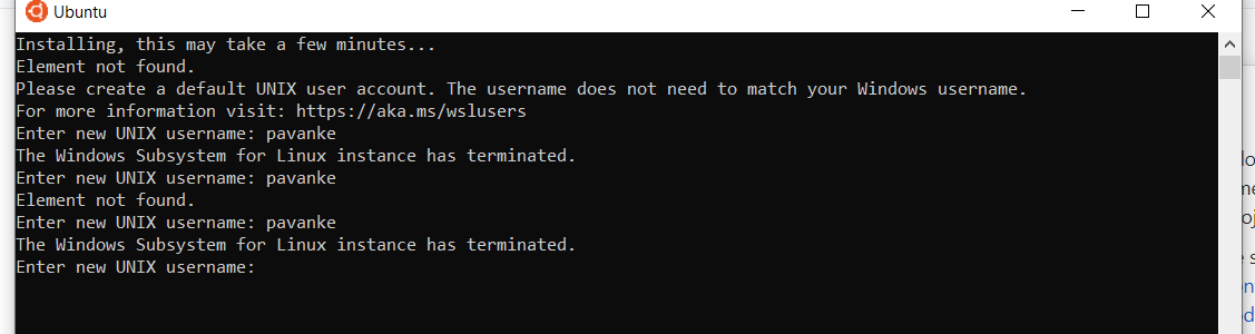 Element Not Found Issue After Installing Any Linux Distro · Issue 5002 · Microsoftwsl · Github