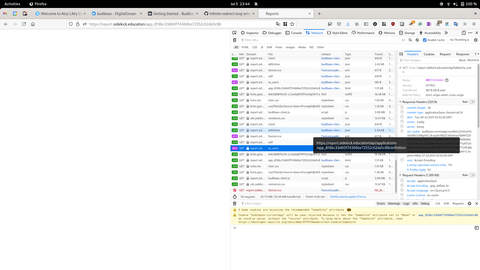 Infinite redirect loop when signing in as end user to 1 app · Budibase budibase · Discussion ...
