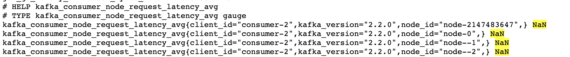 Some of Kafka metrics display "NaN" in prometheus · Issue #2538 · micrometer-metrics/micrometer ...