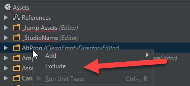 Accidentally right clicked -> exclude on Unity Assembly · Issue #812 · JetBrains/resharper-unity ...