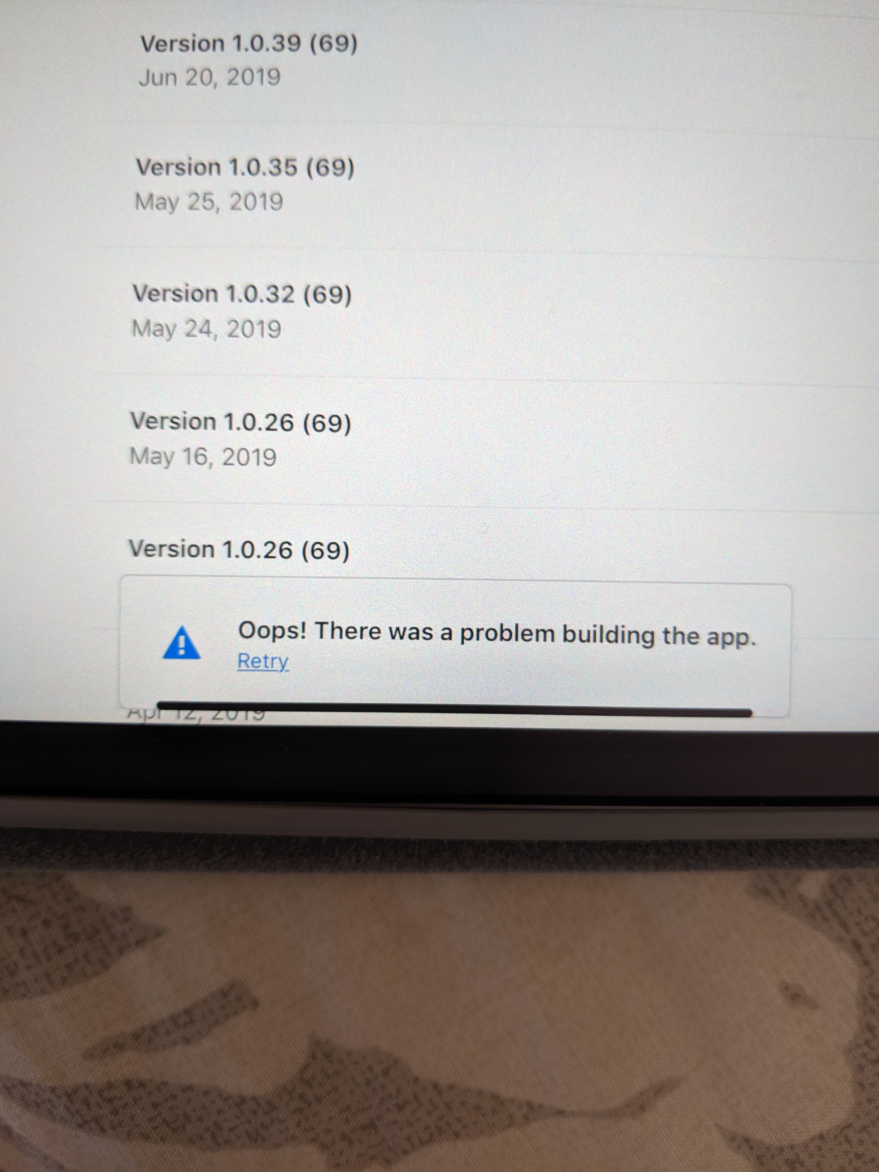 Oops! There was a problem building the app. · Issue #608 ...