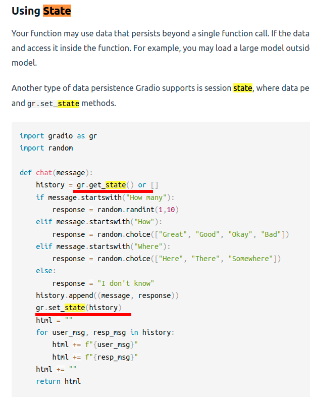 Outdated documentation for **Using State** in the gradio.app webpage. · Issue #525 · gradio-app ...