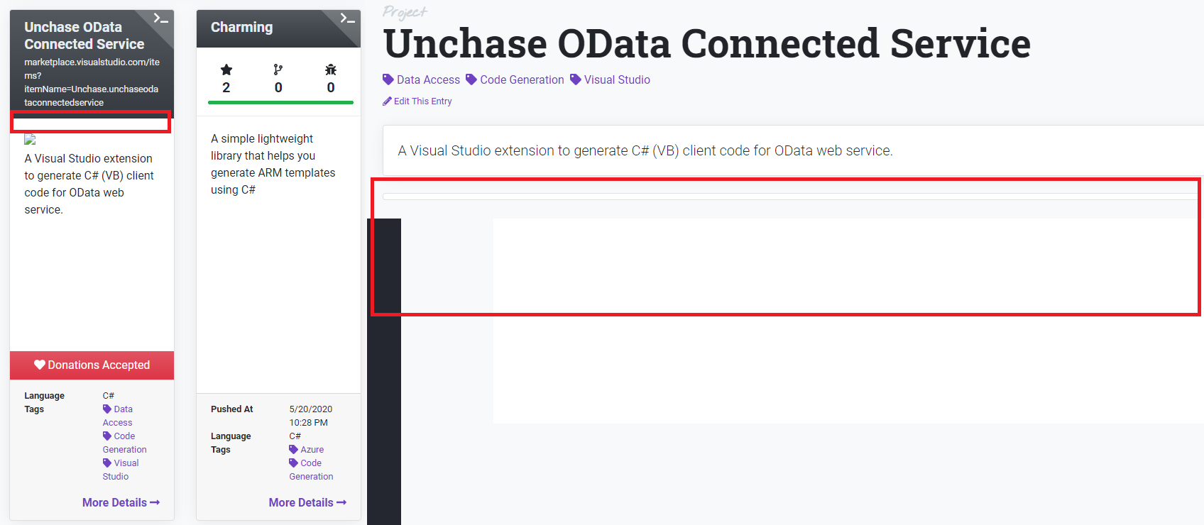 Not all information is displayed for unchase projects · Issue #369 · daveaglick/discoverdotnet ...