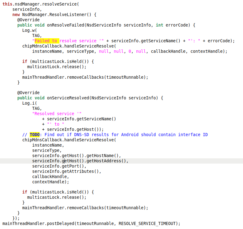 [BUG] Android: Failed to resolve service 'xxxxx-yyyyy' : 101 · Issue #25659 · project-chip ...