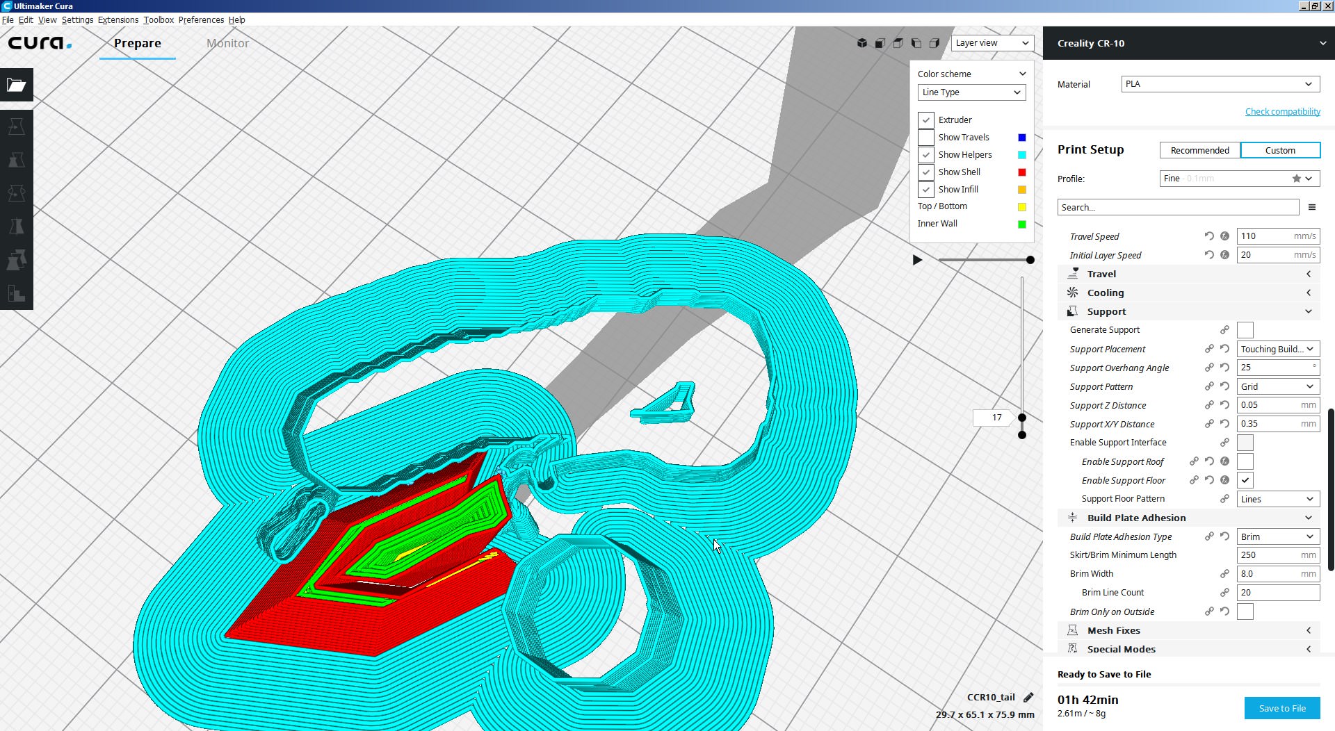 [3.5.1] brim on the inner supports · Issue #4778 · Ultimaker/Cura · GitHub