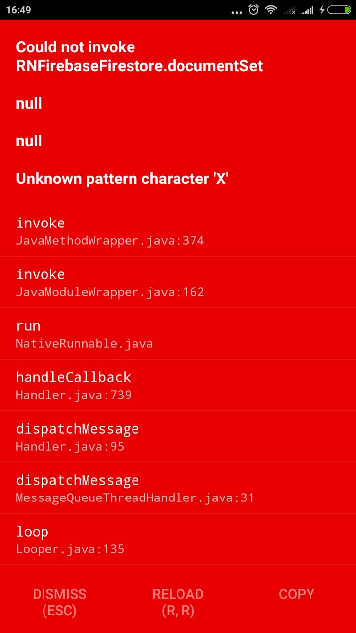 Could Not Invoke RNFirebaseFirestore.documentSet · Issue #551 · invertase/react-native-firebase ...
