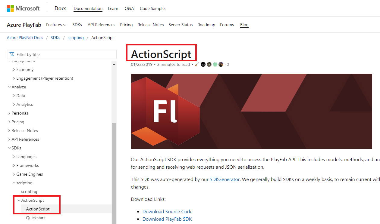 Incorrect Translation Of Actionscript · Issue 116 · Microsoftdocs Playfab Docs · Github