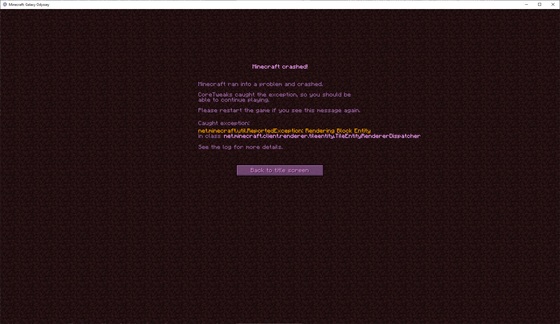 [BUG]: Rendering crash with Mariculture Infinity Water bucket placed in Evaporation Controller ...