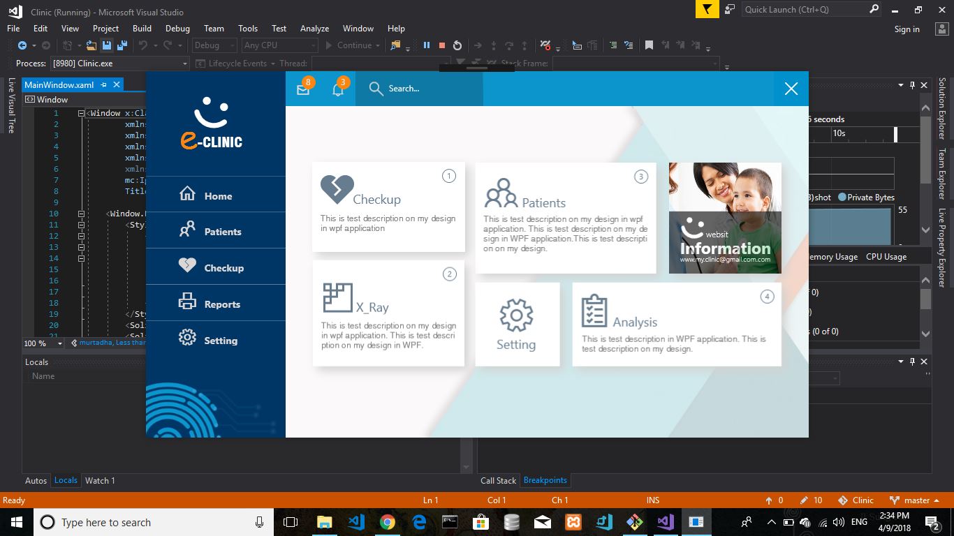 GitHub - MurtadhaMohammed/E-ClinicDesign: Simple Design for clinic app in WPF