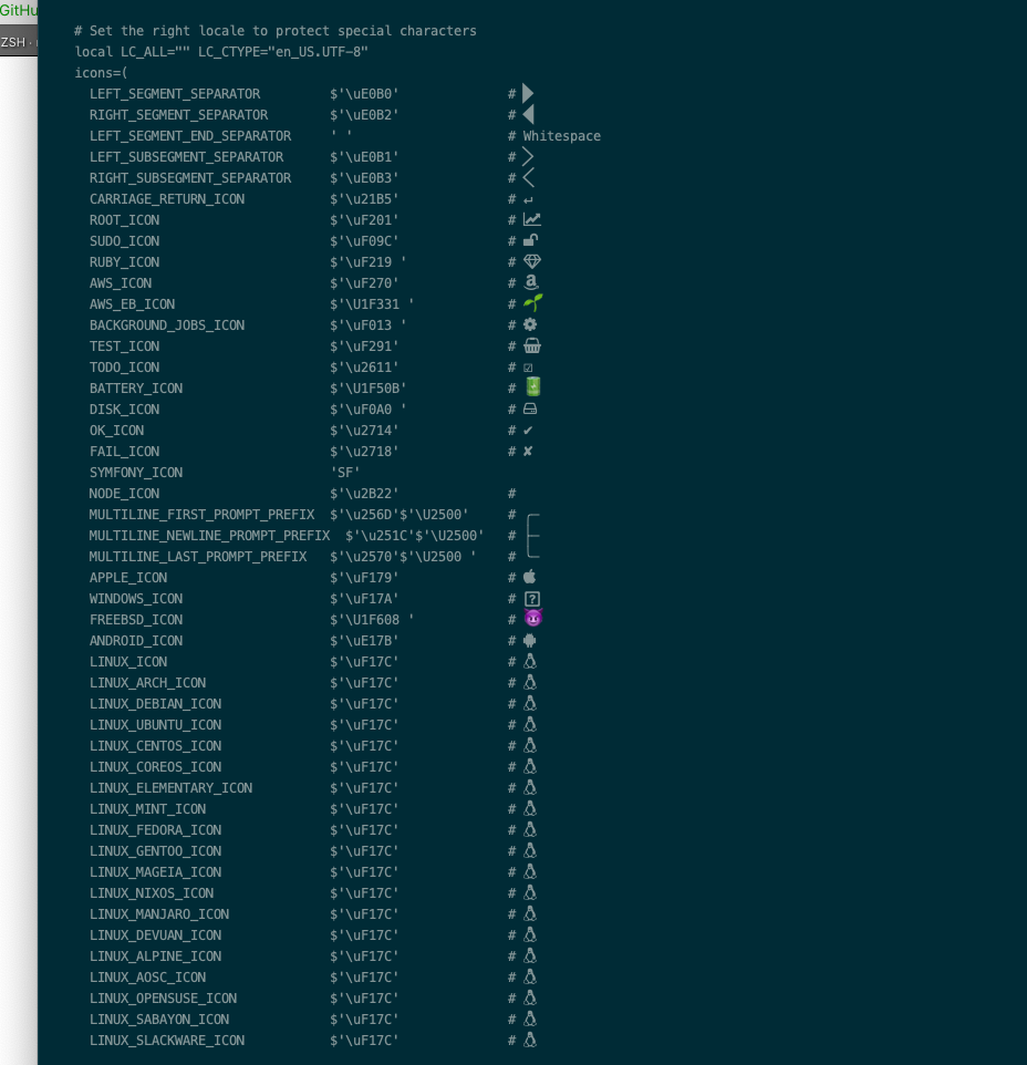Can't get icons to show in prompt, but see them when opening files. · Issue #1098 · Powerlevel9k ...