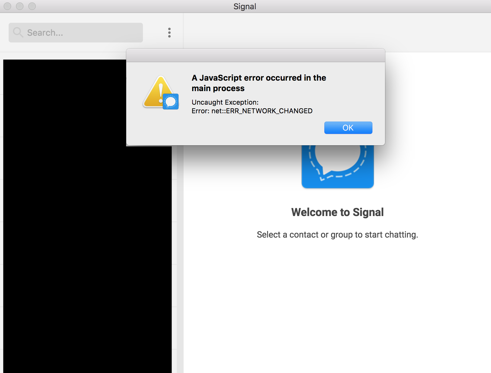 Uncaught Exception: Error: net::ERR_NETWORK_CHANGED · Issue #1915 · signalapp/Signal-Desktop ...