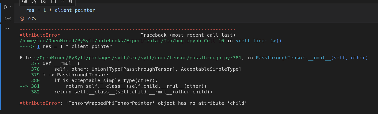 Some Right Operators Are Not Implemented Properly · Issue 7000 · Openmined Pysyft · Github