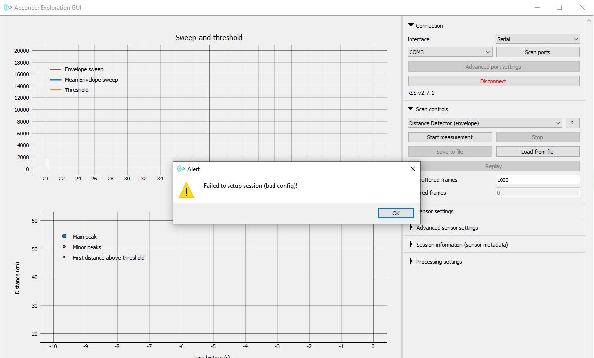 Bad Config Error · Issue 65 · Acconeer Acconeer Python Exploration · Github