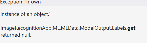 System.NullRefrenceException · Issue #1796 · dotnet/machinelearning-modelbuilder · GitHub