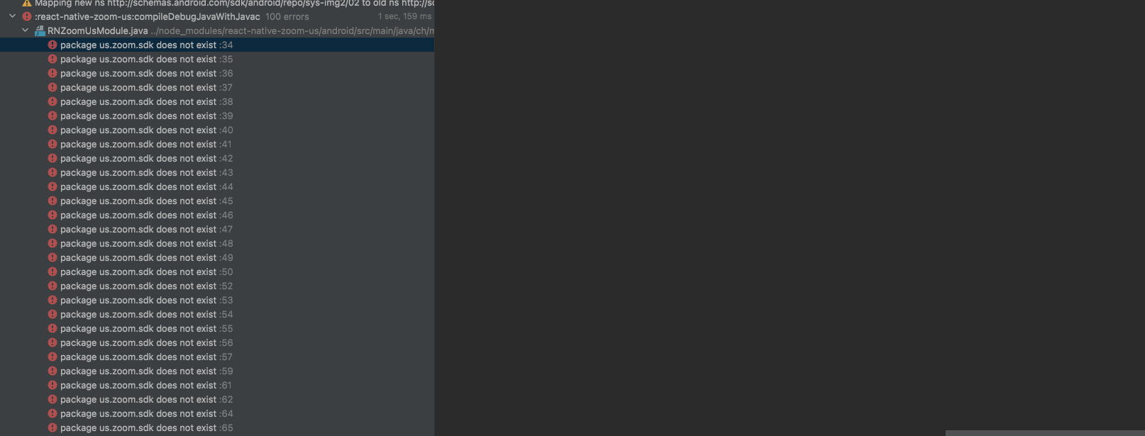error: package us.zoom.sdk does not exist · Issue #258 · mieszko4/react-native-zoom-us · GitHub