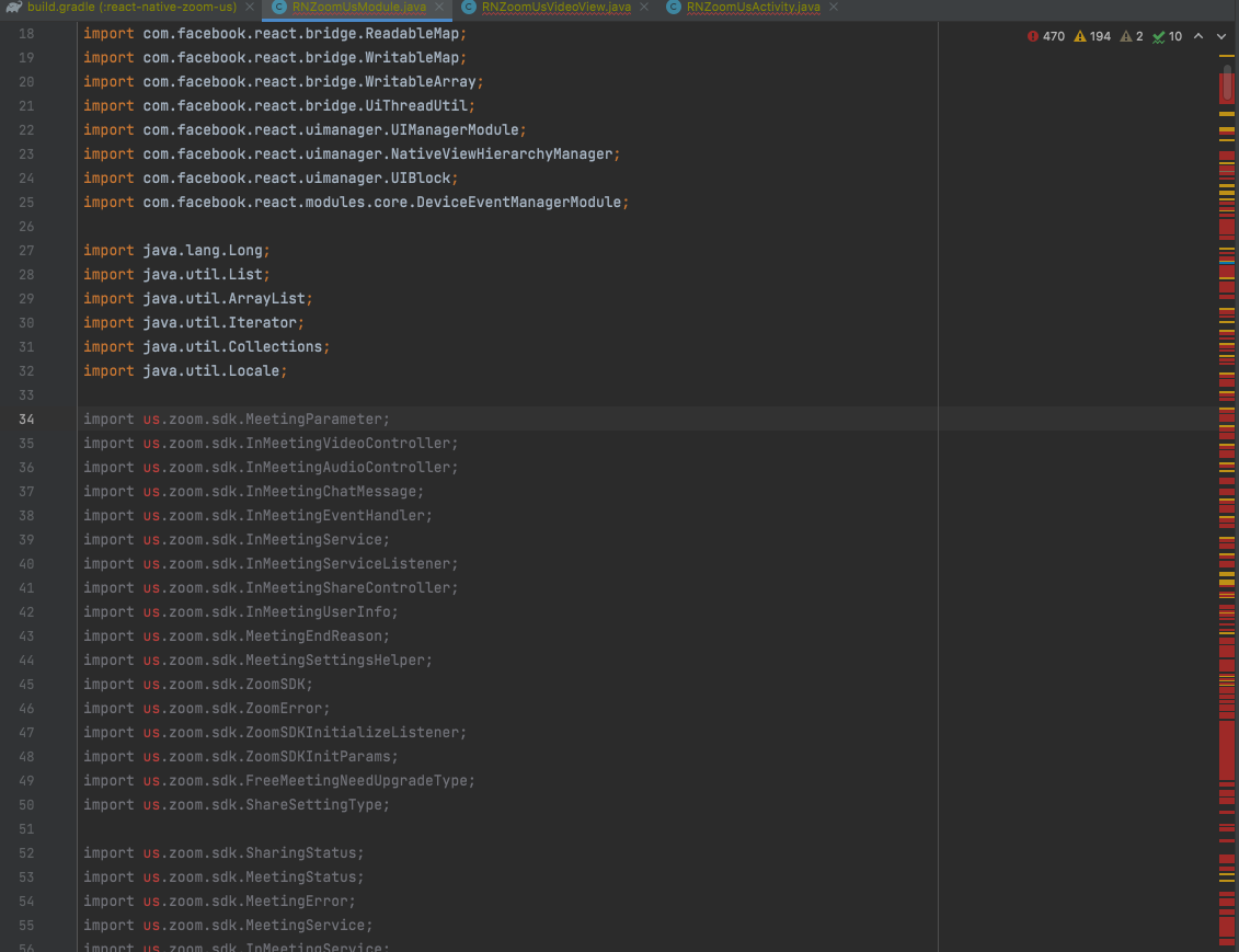 error: package us.zoom.sdk does not exist · Issue #258 · mieszko4/react-native-zoom-us · GitHub