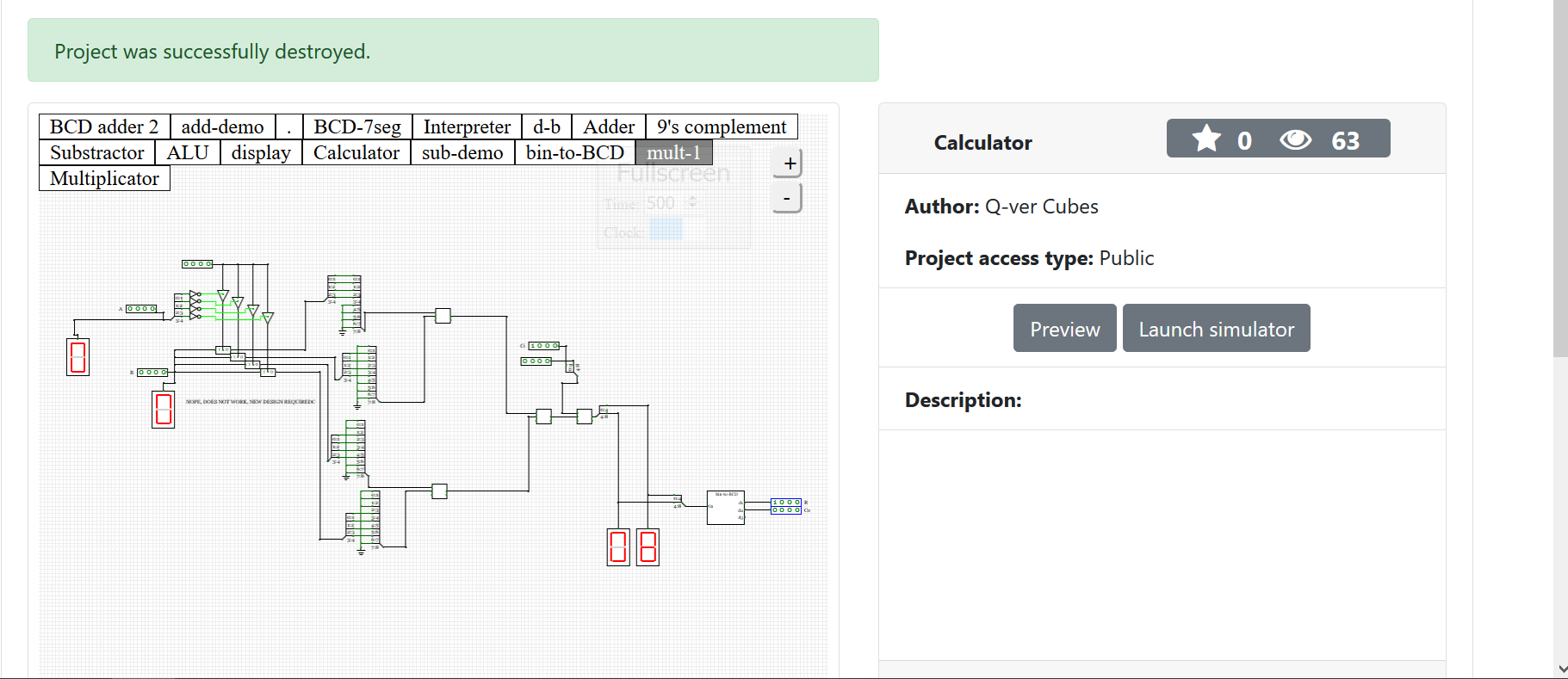 Deleting A Project Then Going To Another Project S Page Displays A Delete Message · Issue 68