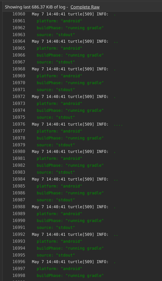 Gradle log noise · Issue #221 · expo/turtle · GitHub