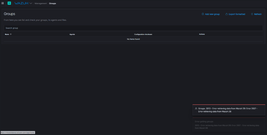 Investigate Wazuh API throwing wazuh-db errors in api.log · Issue #8242 · wazuh/wazuh · GitHub