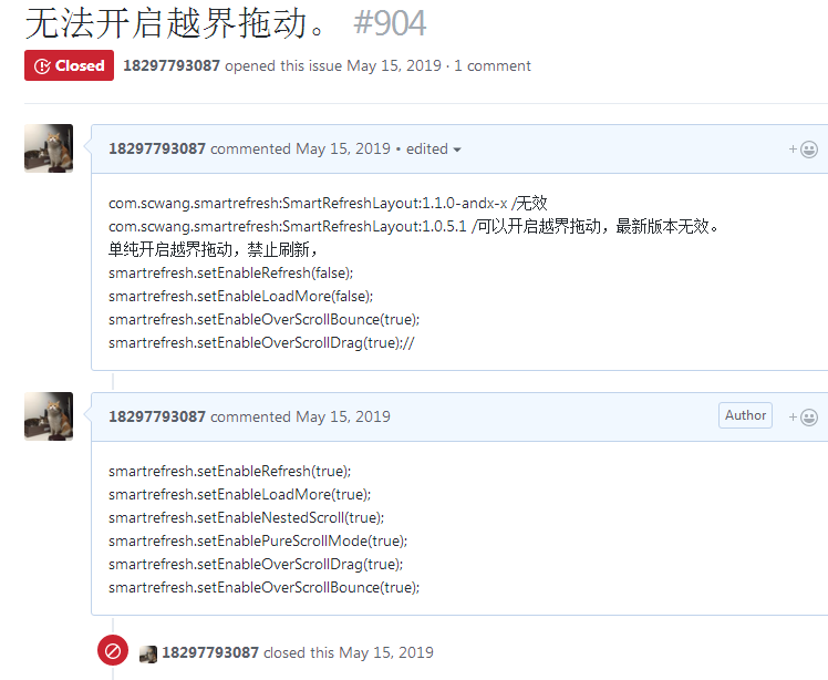 仿ios越界拖动失效 · Issue #870 · scwang90/SmartRefreshLayout · GitHub