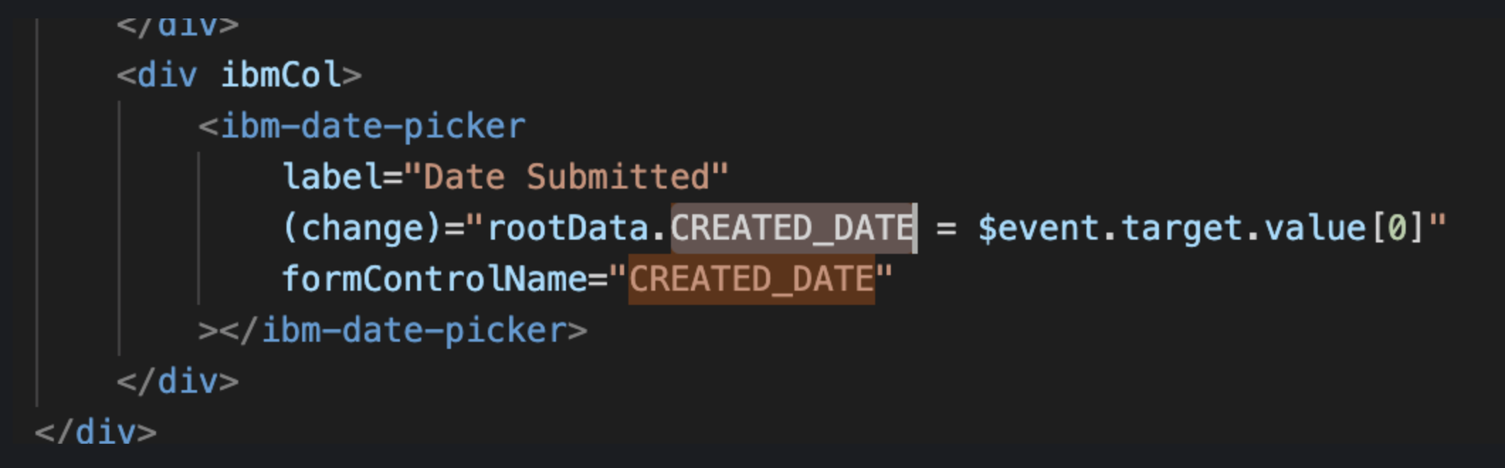 Can not disable the carbon date picker component when using reactive forms. · Issue #1771 ...