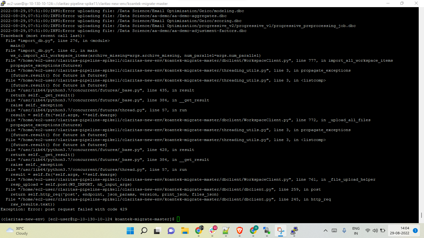 Issue while Notebook import · Issue #201 · databrickslabs/migrate · GitHub