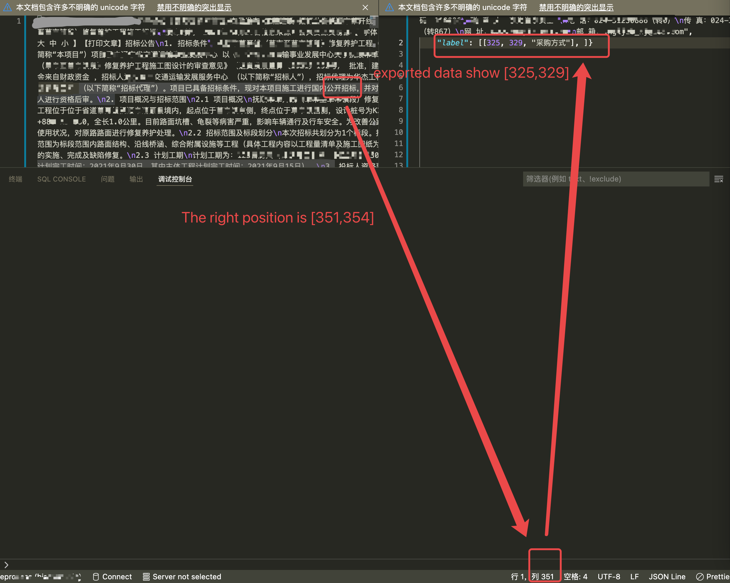 Exported label position does not match annotate · Issue #1688 · doccano/doccano · GitHub