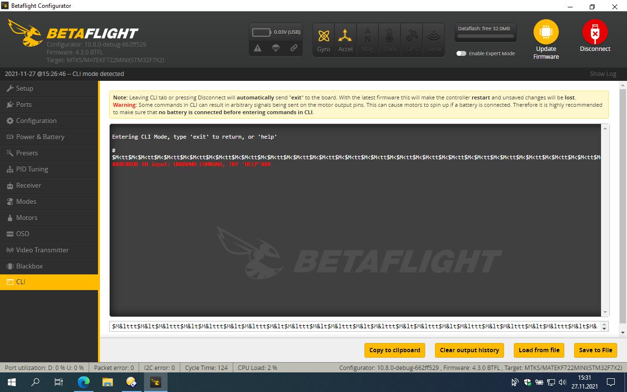 cli-tab can no longer be used · Issue #2669 · betaflight/betaflight-configurator · GitHub