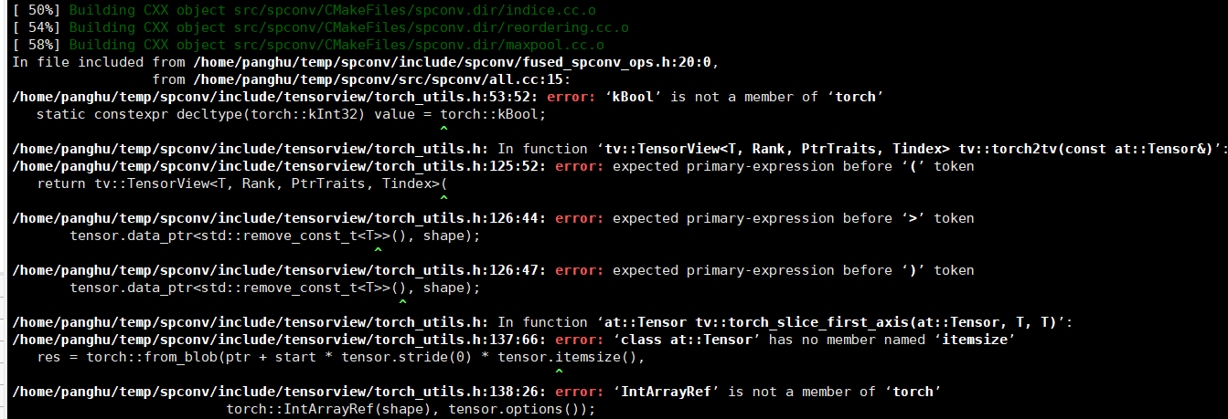 error: ‘kBool’ is not a member of ‘torch’ · Issue #232 · traveller59/spconv · GitHub