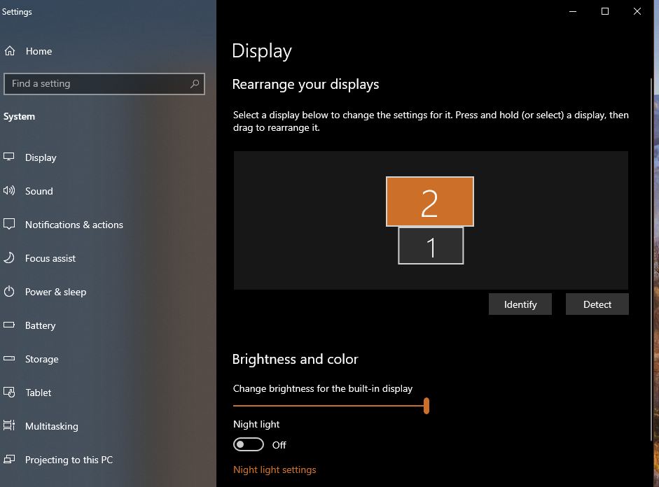 Extended display (Top to down), windows not resizing correctly like in usual extended displays ...
