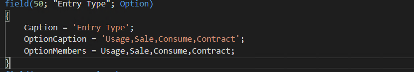 [Enum Request] Table : Service Ledger Entry - Field 50 -Entry type should be converted to ENum ...