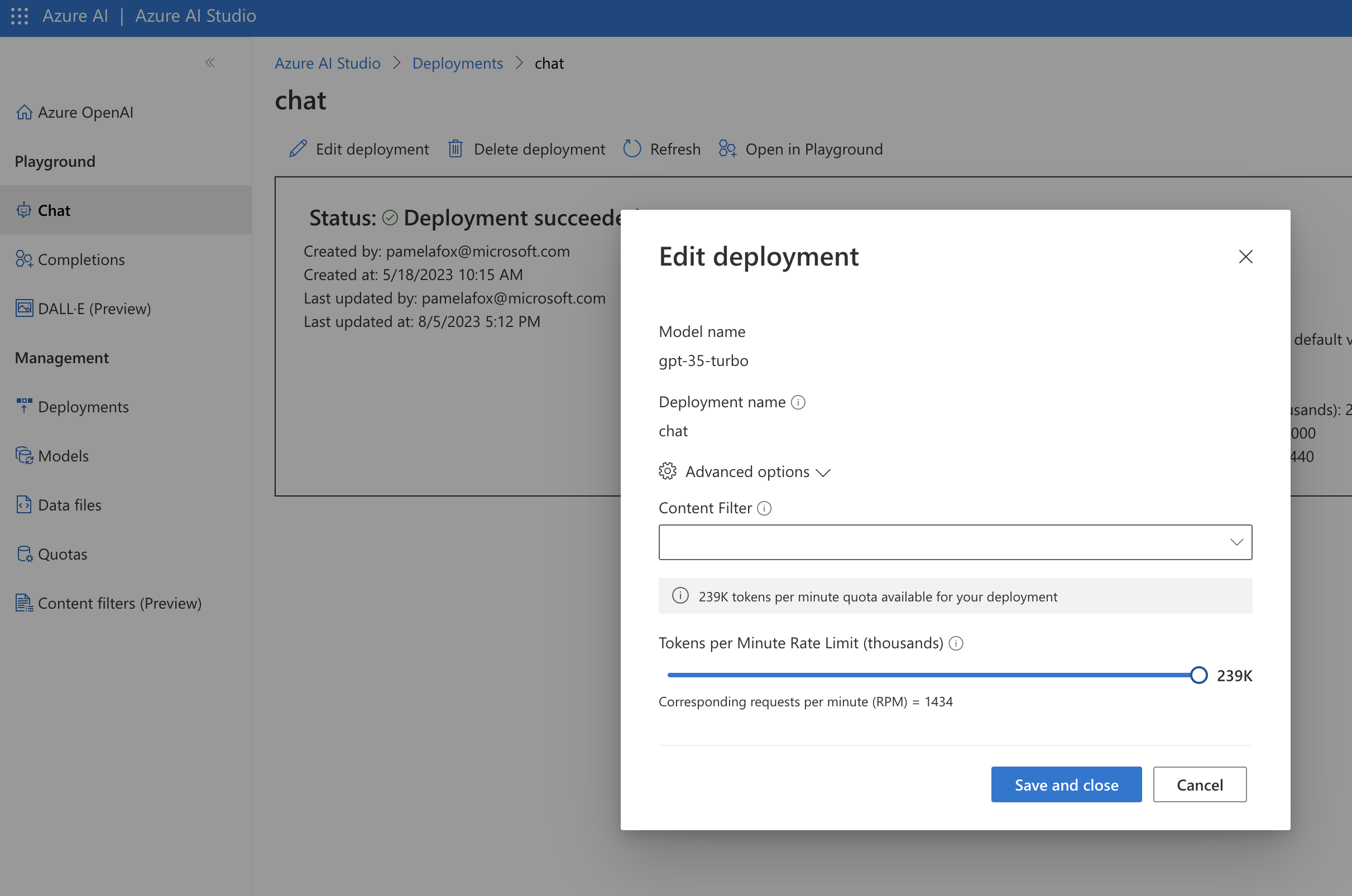 quota limit on cli deployment · Issue #137 · microsoft/sample-app-aoai-chatGPT · GitHub