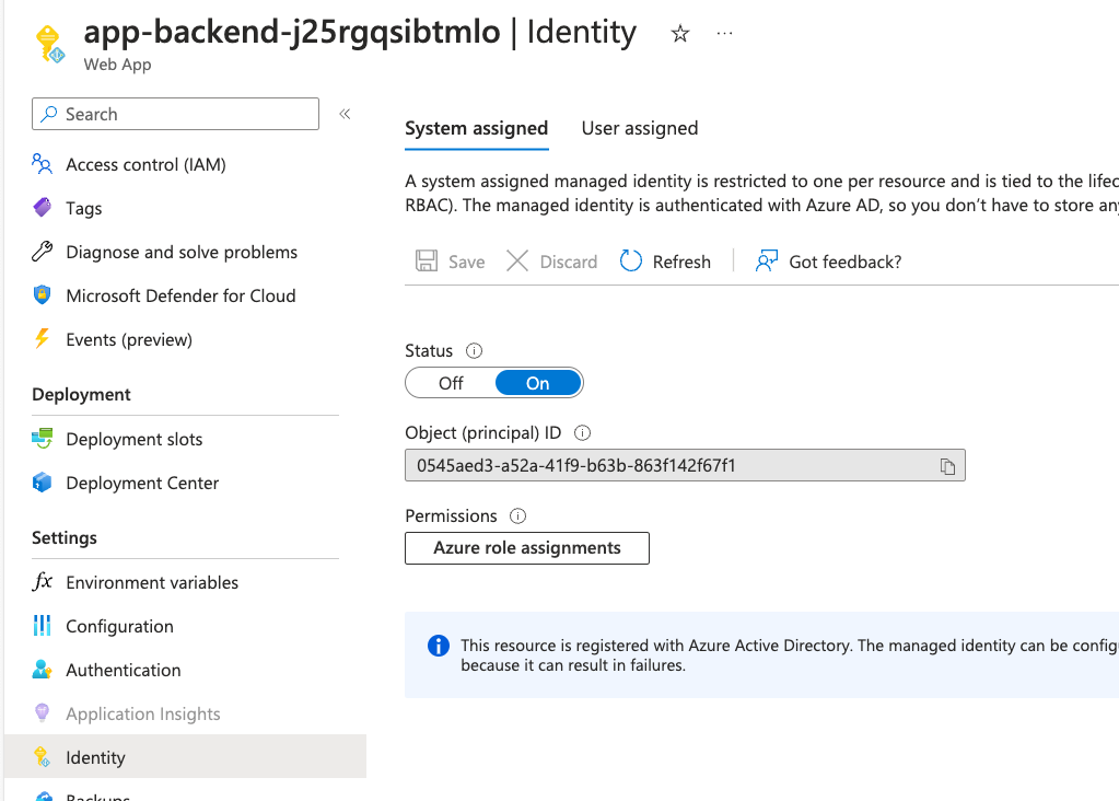 How to add System Identities(User) manually for backend service. · Issue #634 · Azure-Samples ...