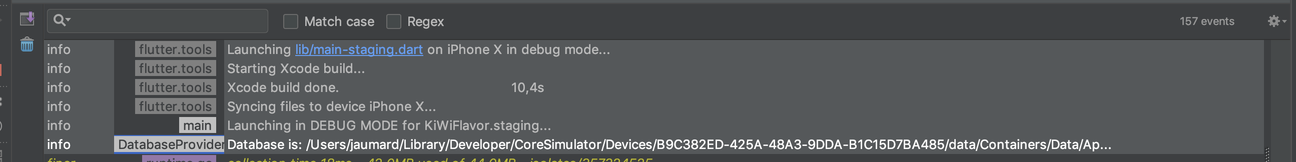 support file uri hyperlinks in log message contents · Issue #3124 · flutter/flutter-intellij ...